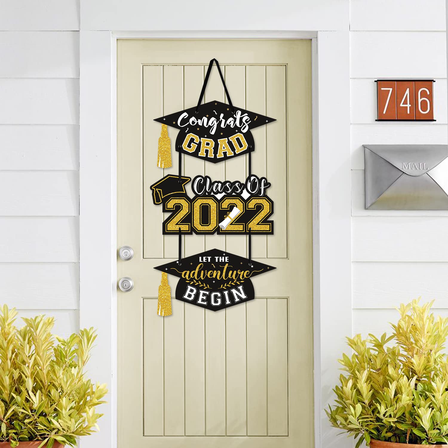 Huray Rayho 2022 Graduation Party Door Sign Cutouts Congrats Grad ...