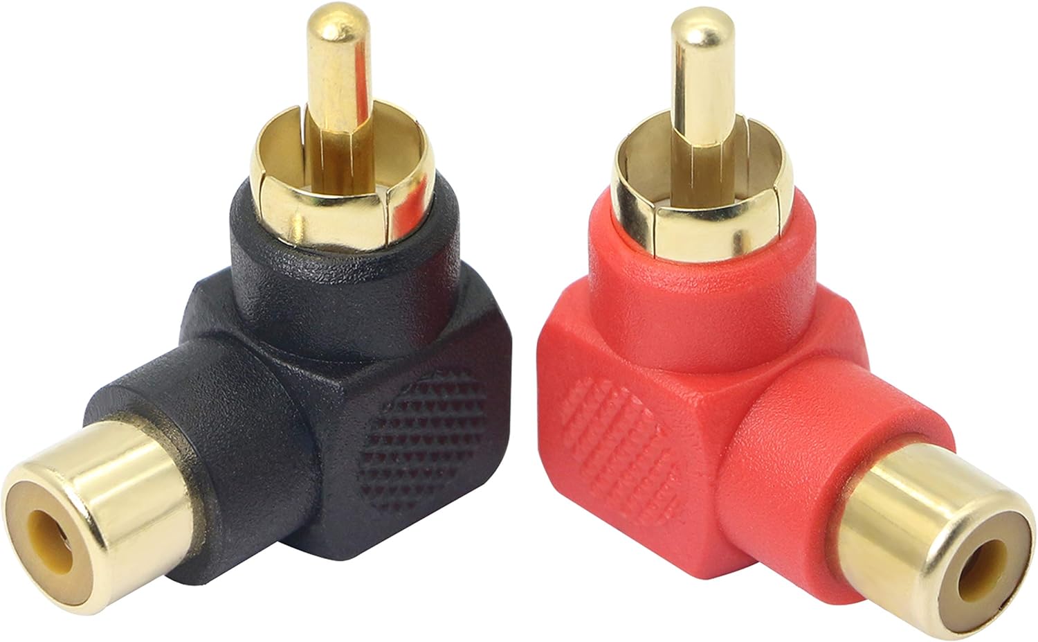 90-Grad-Cinch-Adapter, Cinch-Stecker auf Buchse, Winkelstecker ...
