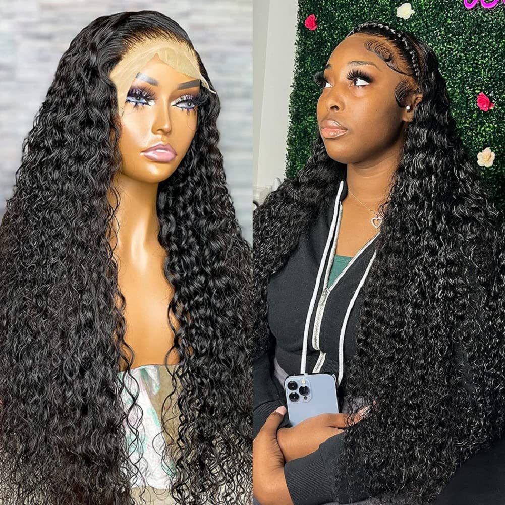 Amazon.com : Ali Pearl Hair Wig 13x4 Water Wave HD Lace Front Wigs ...