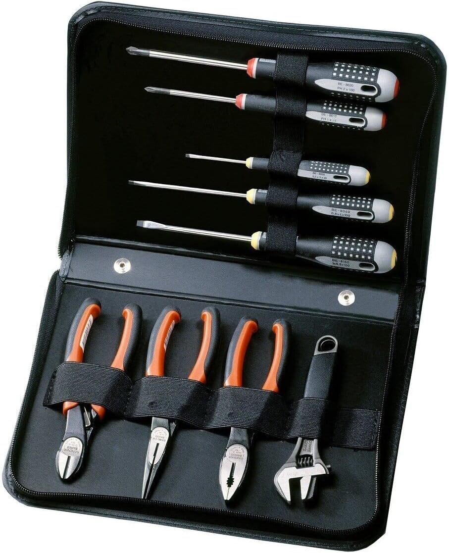 Bahco 9845 BH9845 Tool Kit, Black, Set of 7 Pieces - Amazon.com