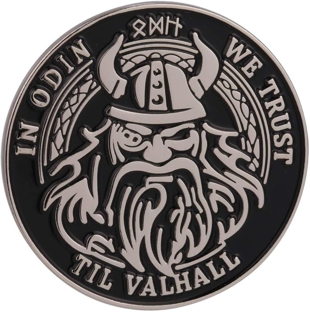 Amazon.com: Myceimo Enamel Pins in Odin We Trust Till Valhalla ...