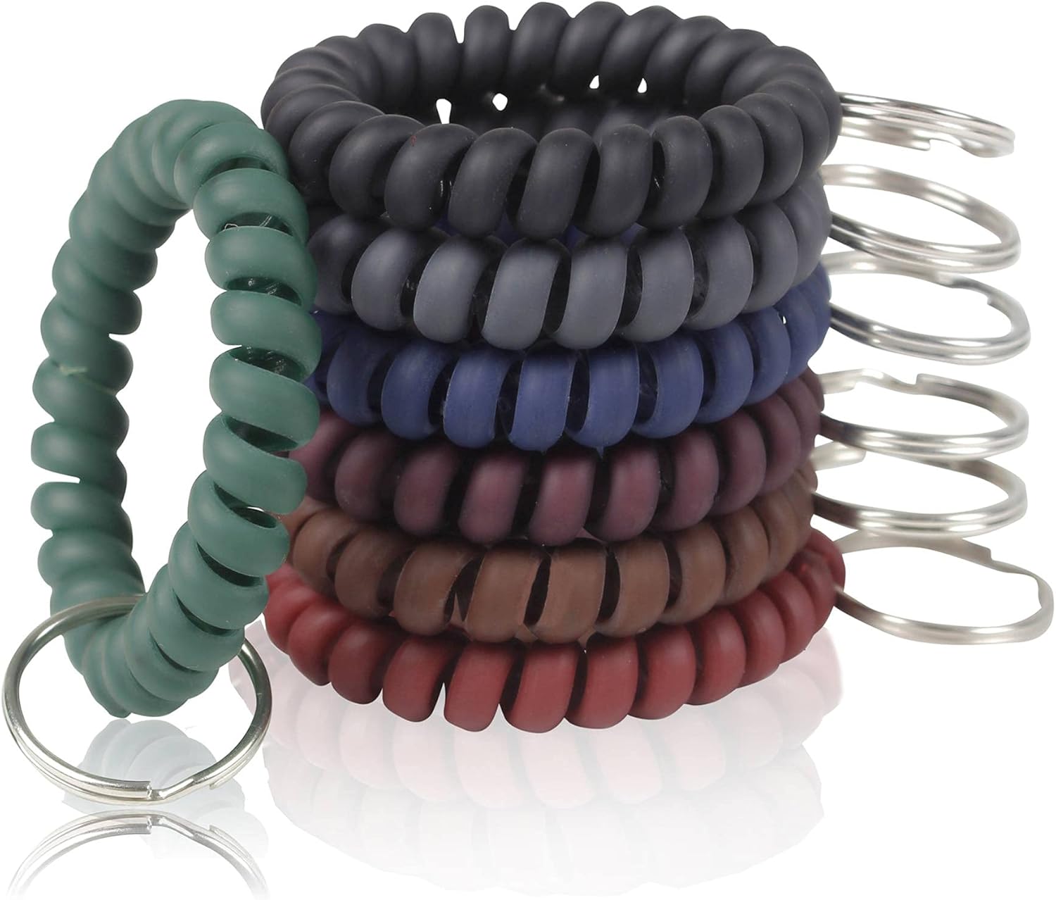 Amazon.com: BIHRTC Pack of 7 Colorful Wrist Coil Spring Key Chain ...