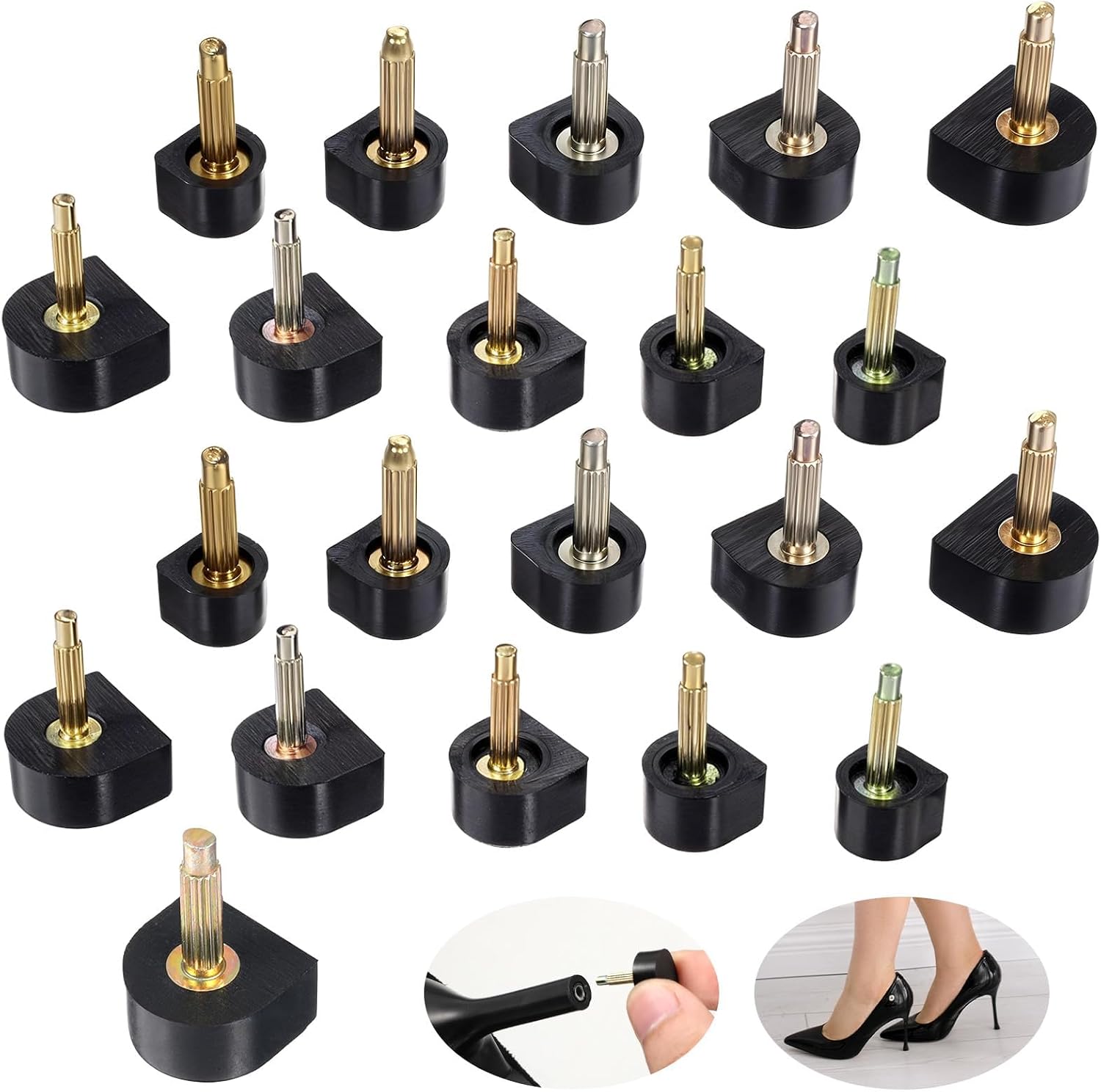 Amazon.com: 10 Pairs High Heel Replacement Tips U Shaped High Heel Tips ...