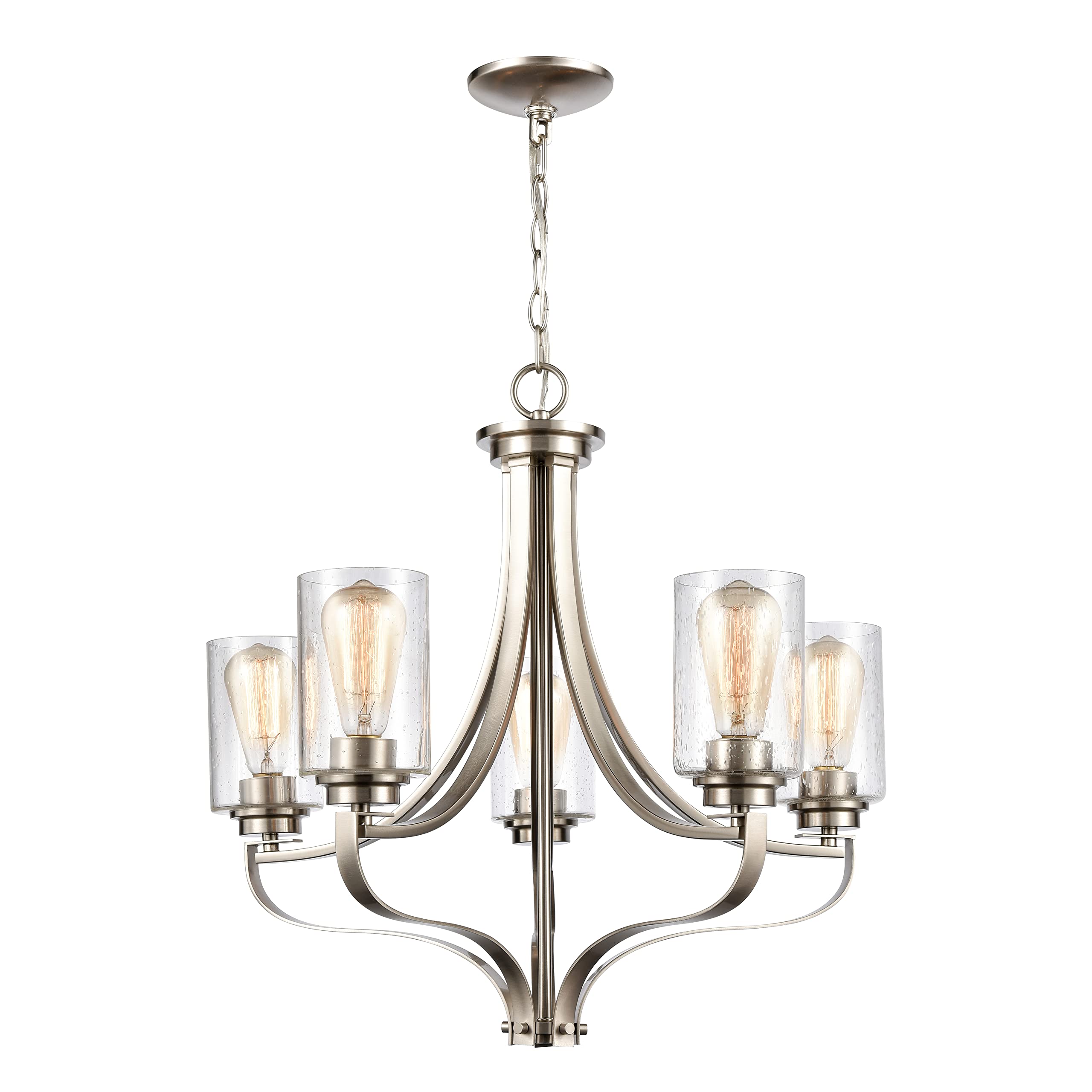 Thomas Lighting CN300522 Chandelier, 24W X 24W X 22.5H, Nickel