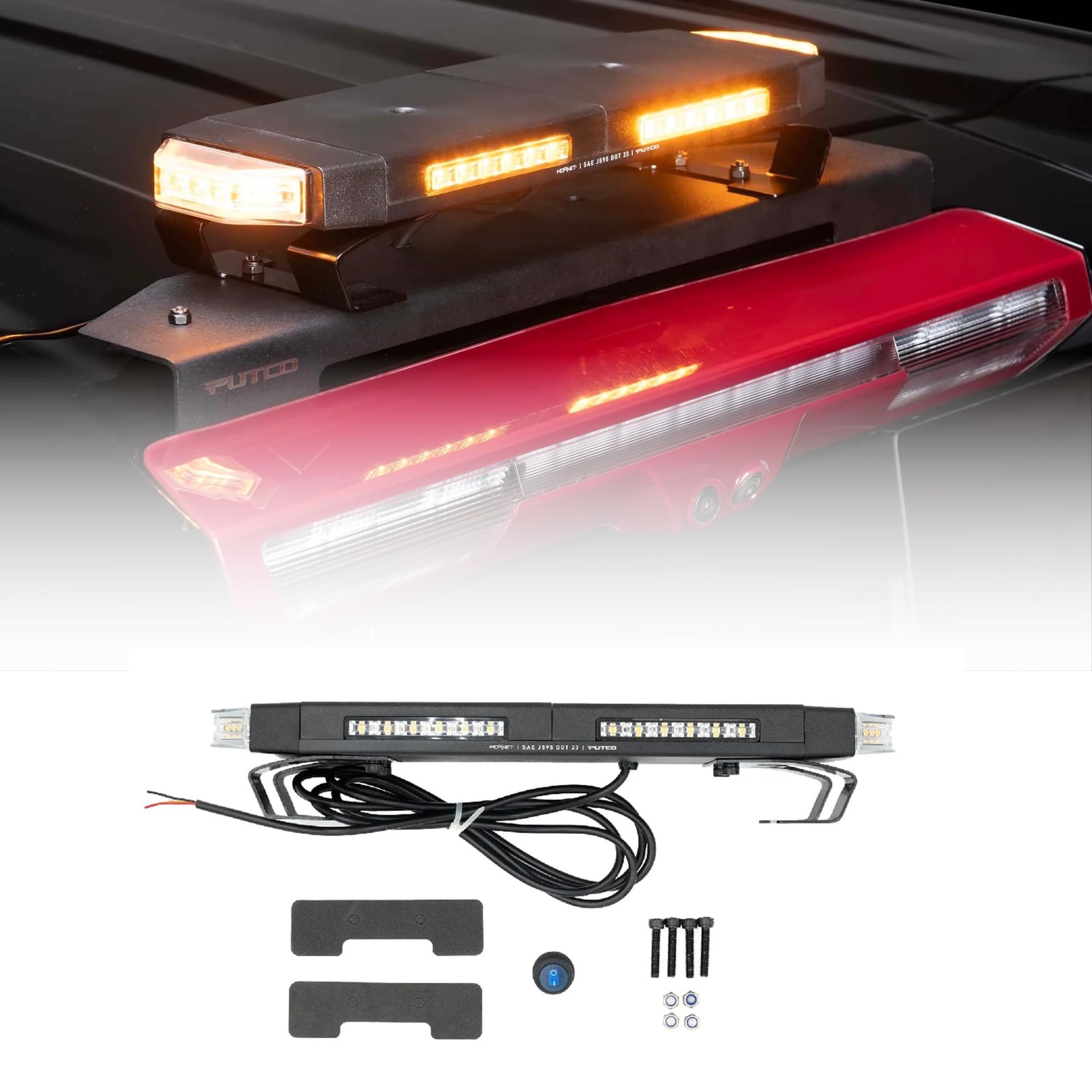 Hornet Amber Led Stealth Rooftop Strobe Light Bar