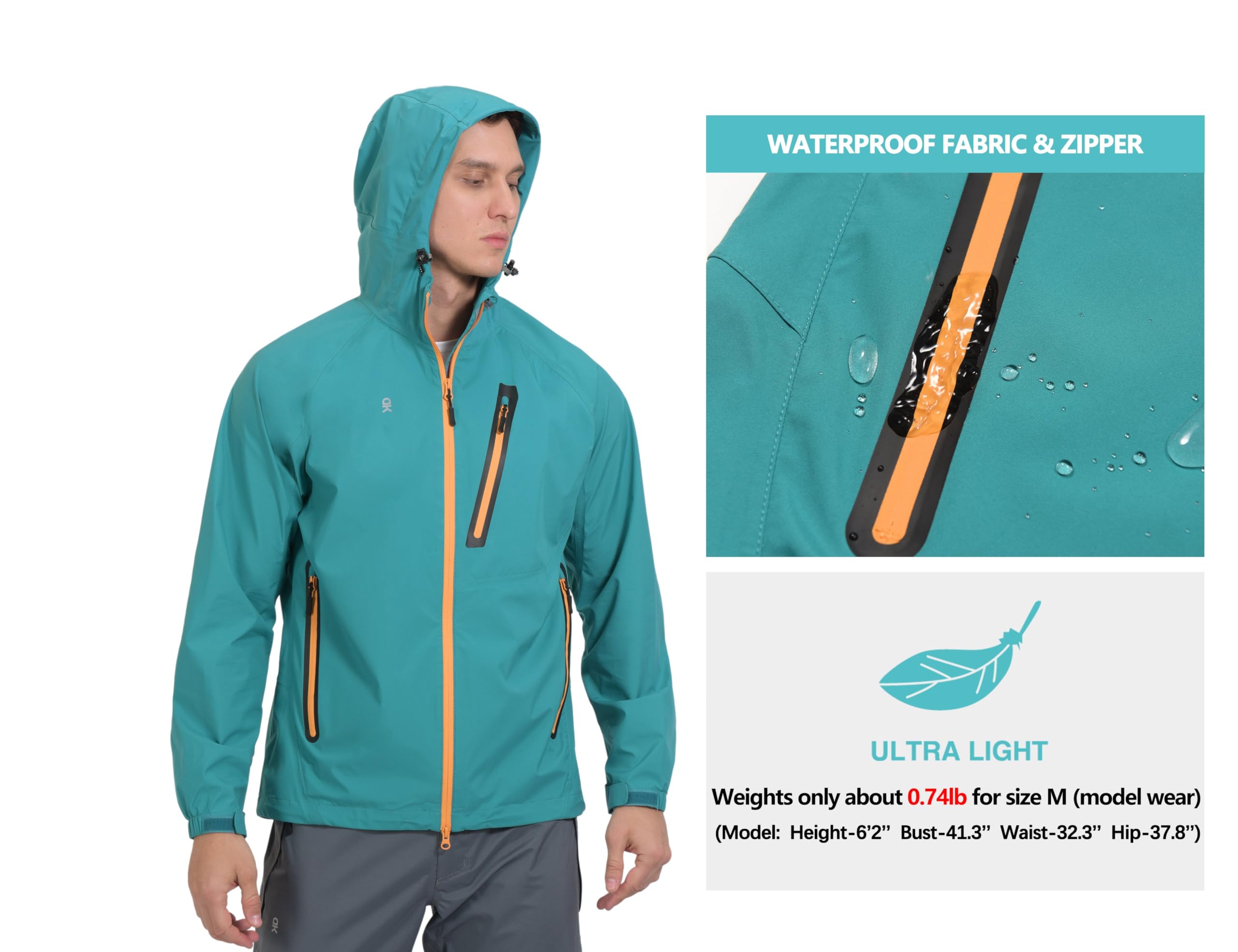 Snapklik.com : Mens High-performance Waterproof Rain Jacket Ultra ...