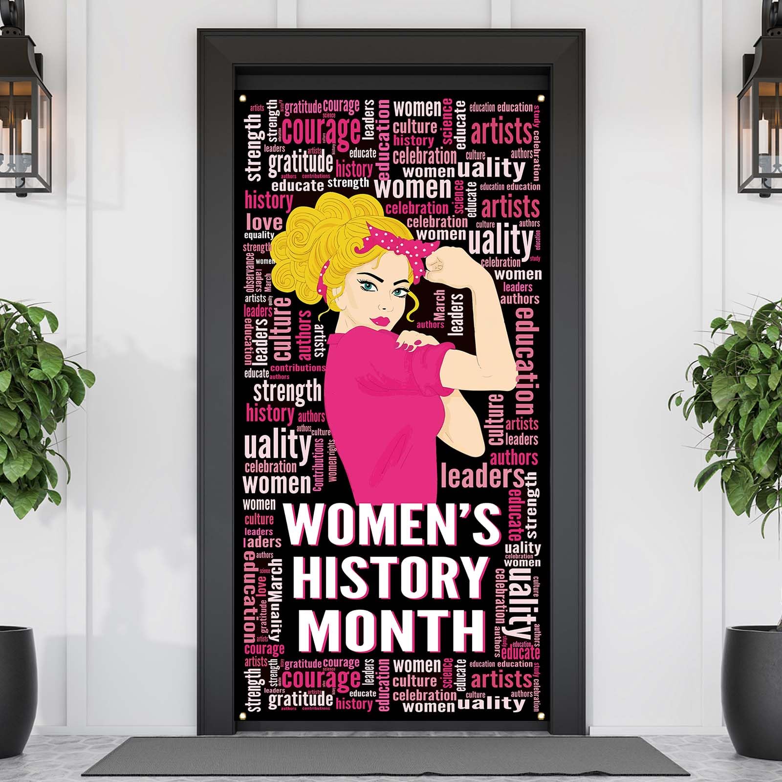 Amazon.com: FARMNALL Women History Month Door Cover Women's History ...