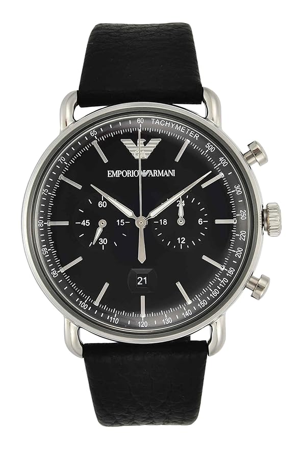 Buy Emporio Armani Aviator Analog Black Dial Men's Watch-AR11143 at ...