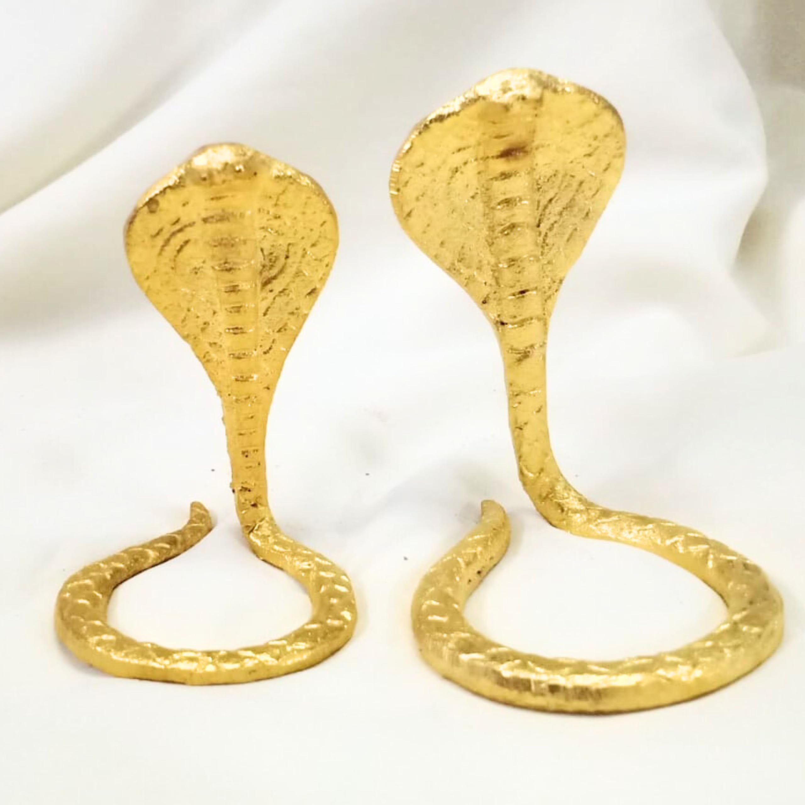 Buy Brass Naag Nagin Pair 3.2" inch, 130 Grams | Lord Nagraj Snake Idol ...