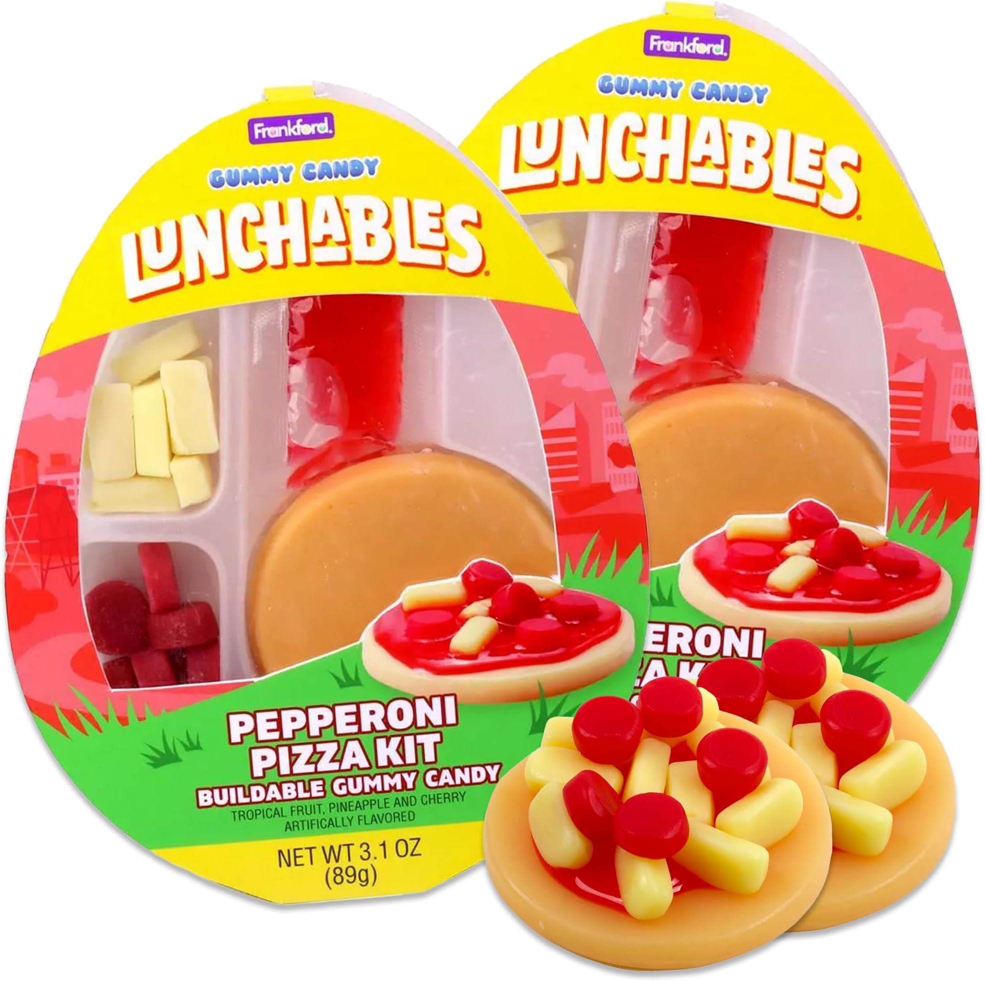 Amazon.com: Kraft Lunchables Gummy Candy Pizza Easter Eggs 2 Pack ...