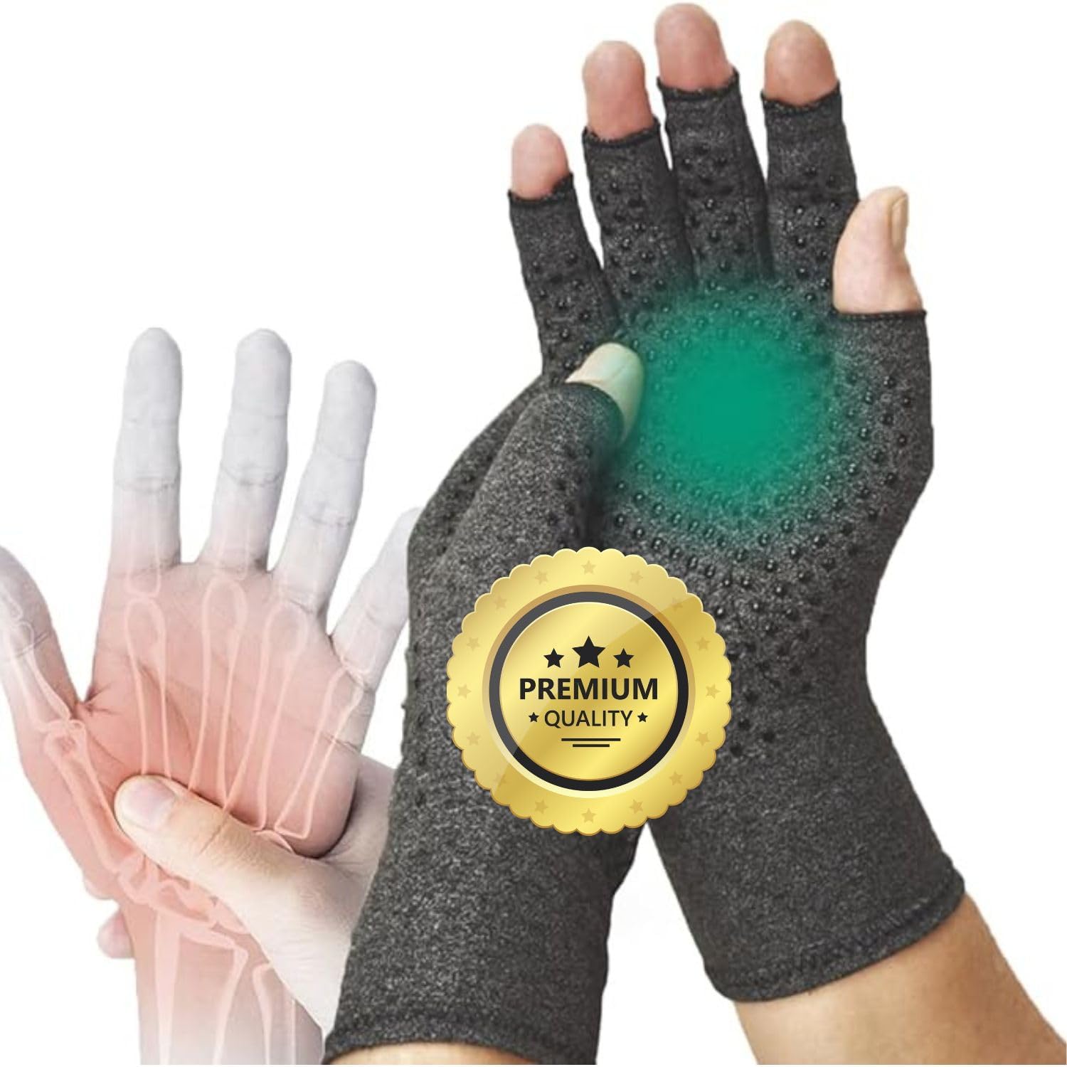 Amazon.com: ComfyBrace Copper Infused Compression Arthritis Gloves for ...