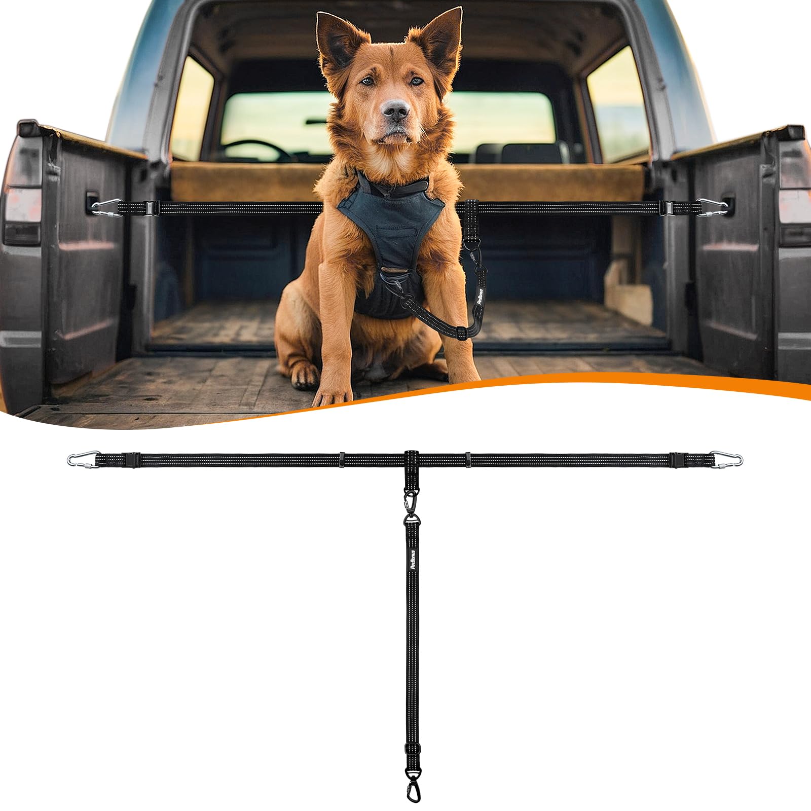 Snapklik.com : PetBonus Truck Bed Dog Leash, Dog Truck Tether Tie Down ...
