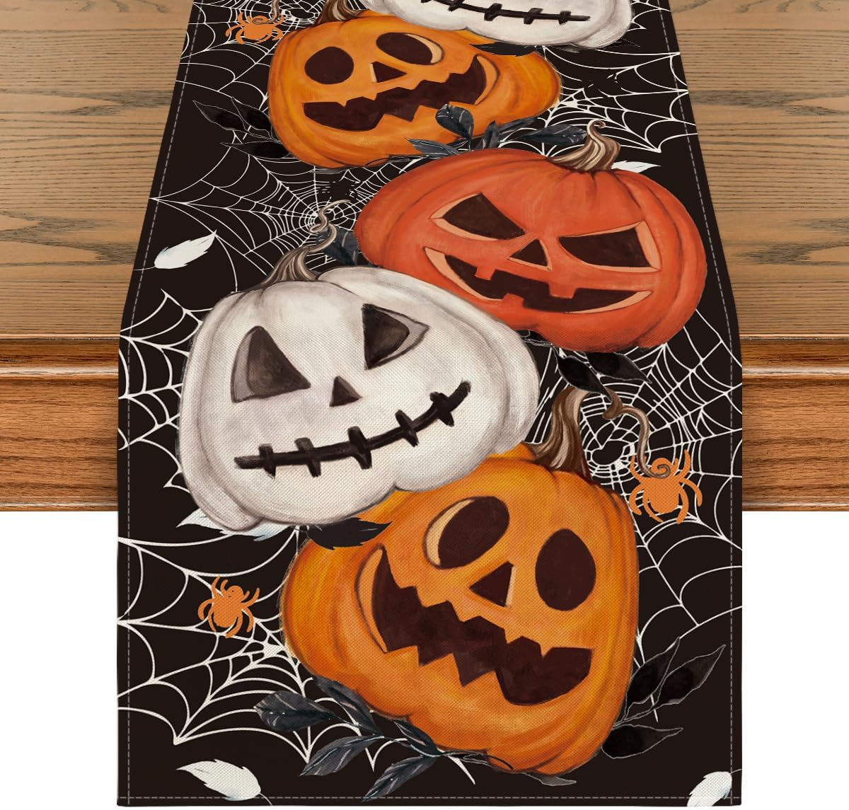 Amazon.com: Belrew Happy Halloween Table Runner, Pumpkin Horror Theme ...