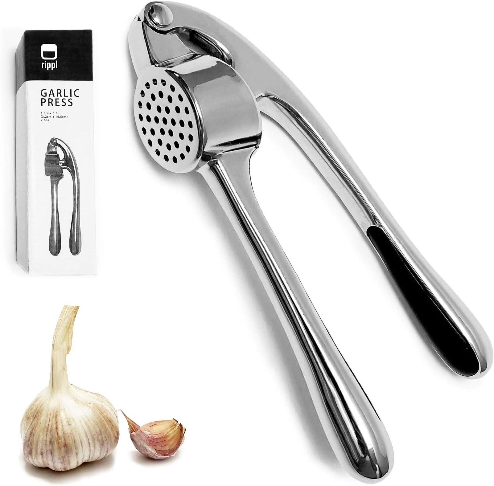 Amazon.com: Garlic Press Crusher,Stainless Steel Garlic Press Rocker ...