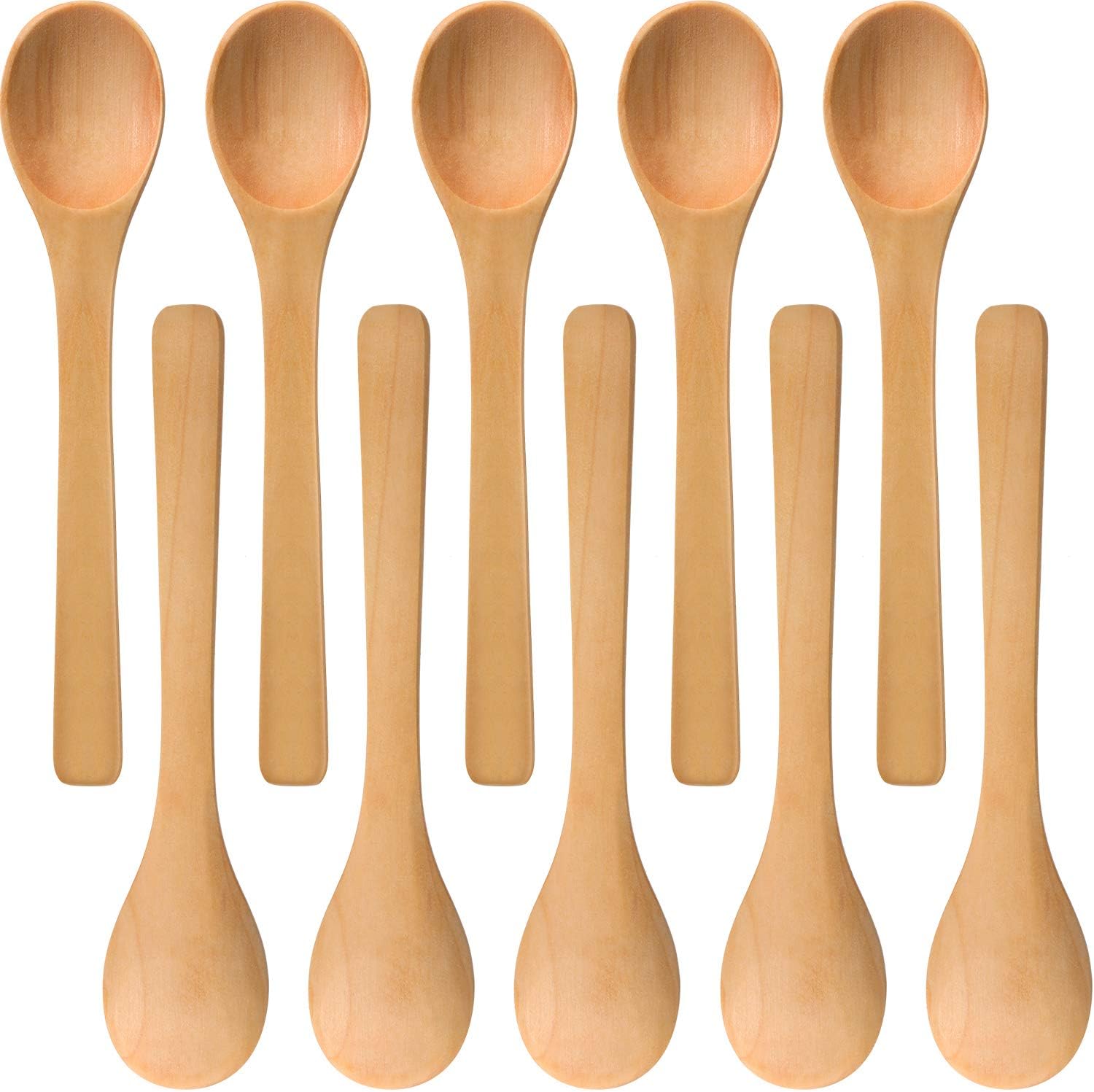 Amazon.com: KBG Mini Wooden Spoons 50Pcs,Small Wooden Spoons Teaspoon ...