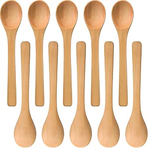 Amazon.com: Boao 30 Pieces Mini Wooden Spoon 5.12'' L Small Soup Spoons ...
