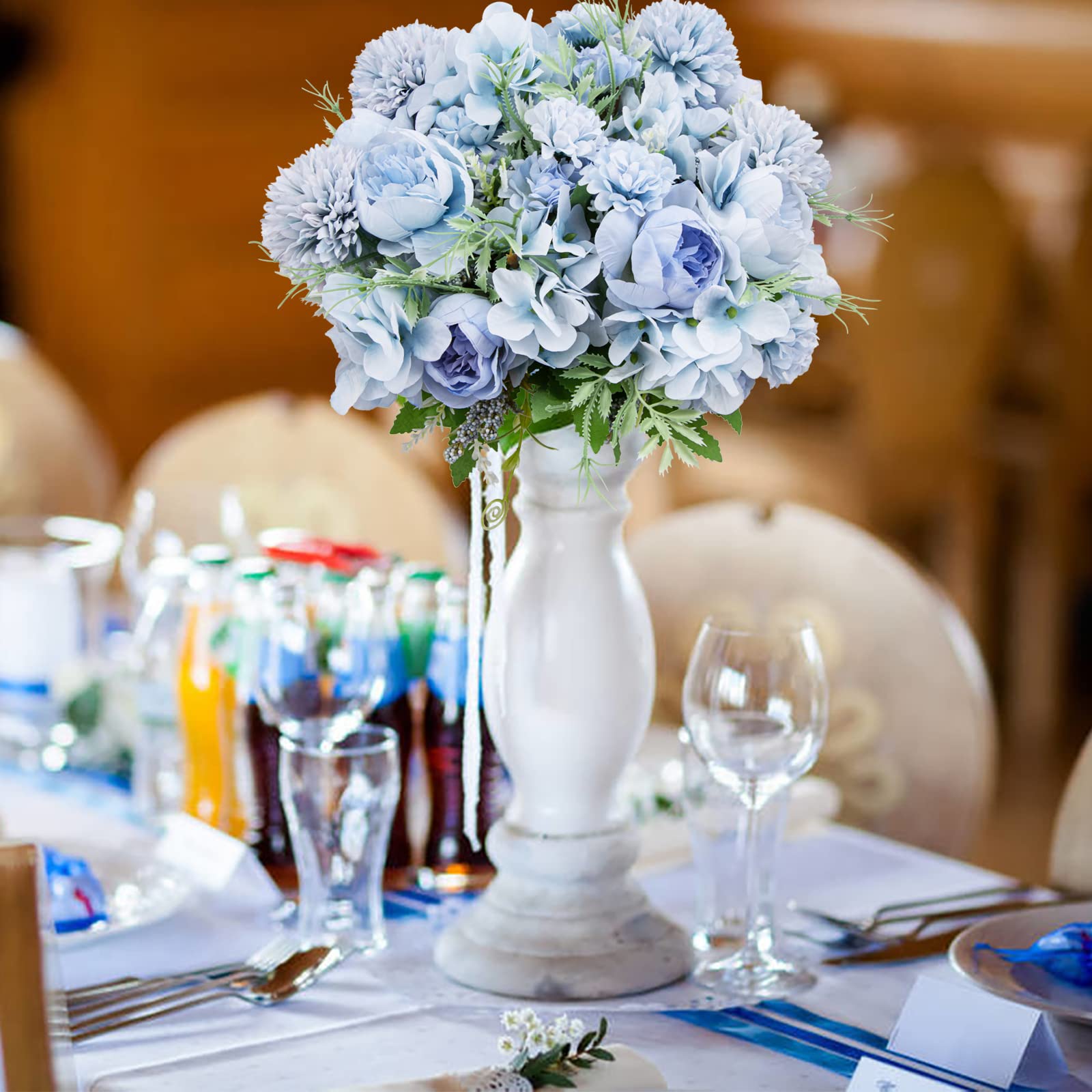 Blue Wedding Flowers Centerpieces