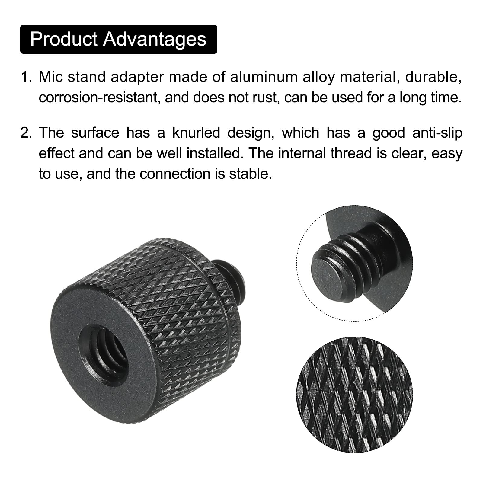 Snapklik.com : Mic Stand Adapter 1/4 Female X M6 Male Camera Screw ...