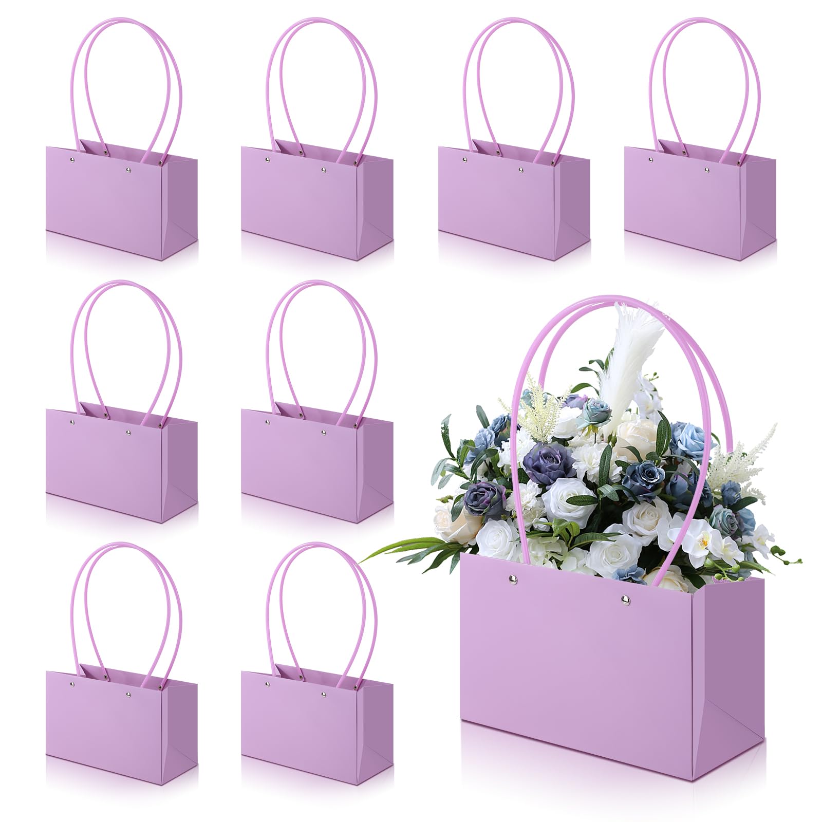 Amazon.com: Bakbania 16 Pack Paper Flower Gift Bags Bouquet Bags ...