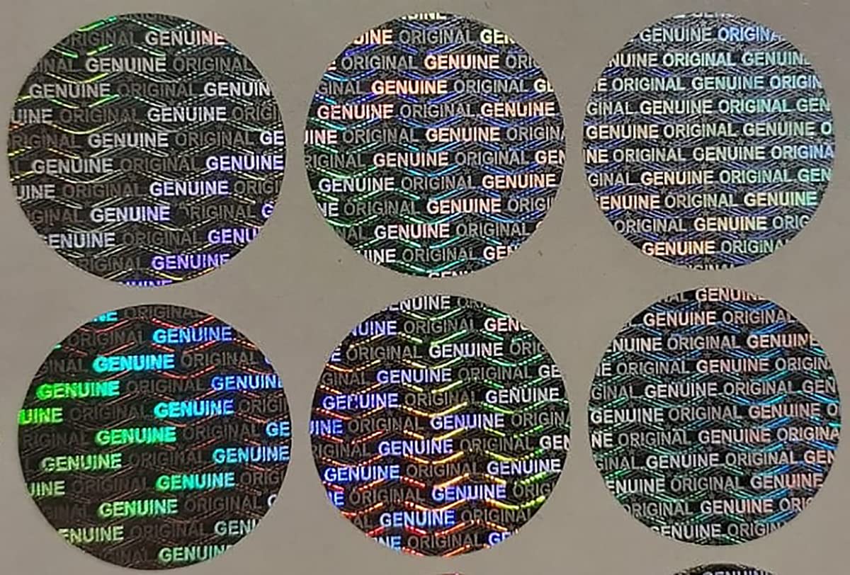 Hologram Stickers-Original Genuine,Silver,20mm Round (490) : Amazon.in ...