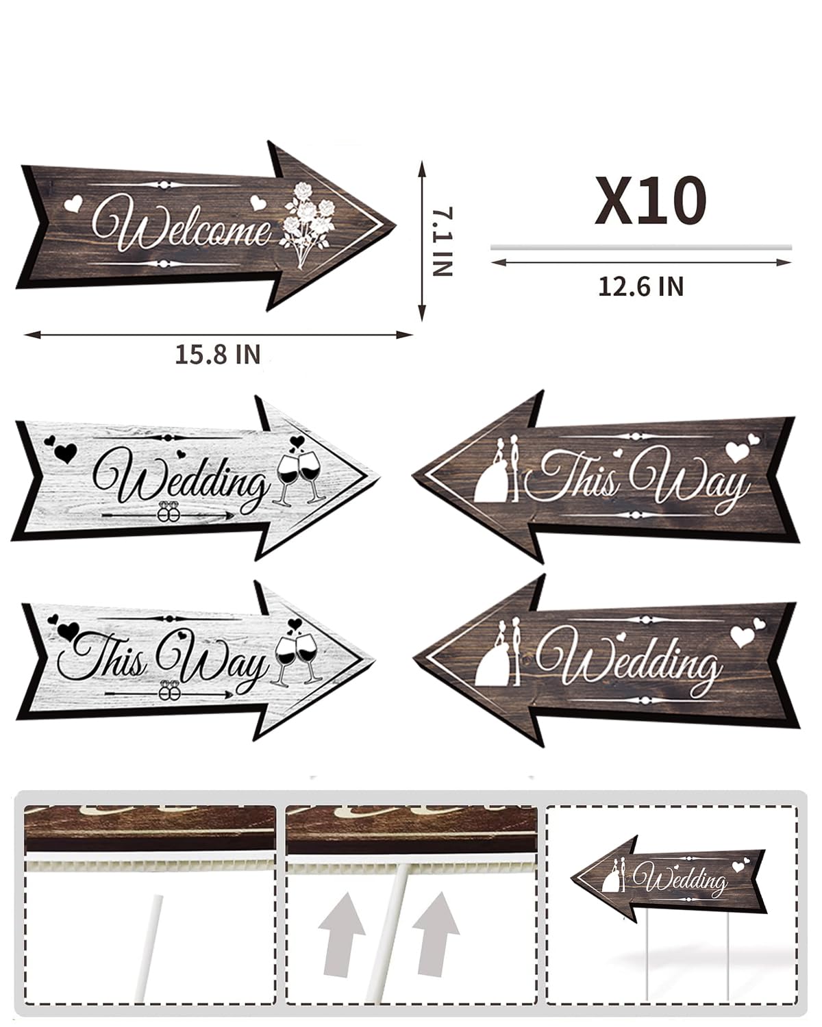 Snapklik.com : Wedding Directional Road Sign