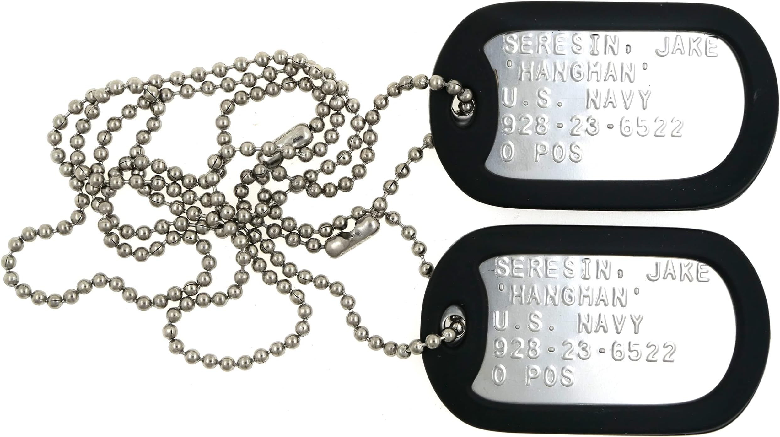 Amazon.com: Top Gun Hangman Stainless Steel Military Dog Tag Set ...