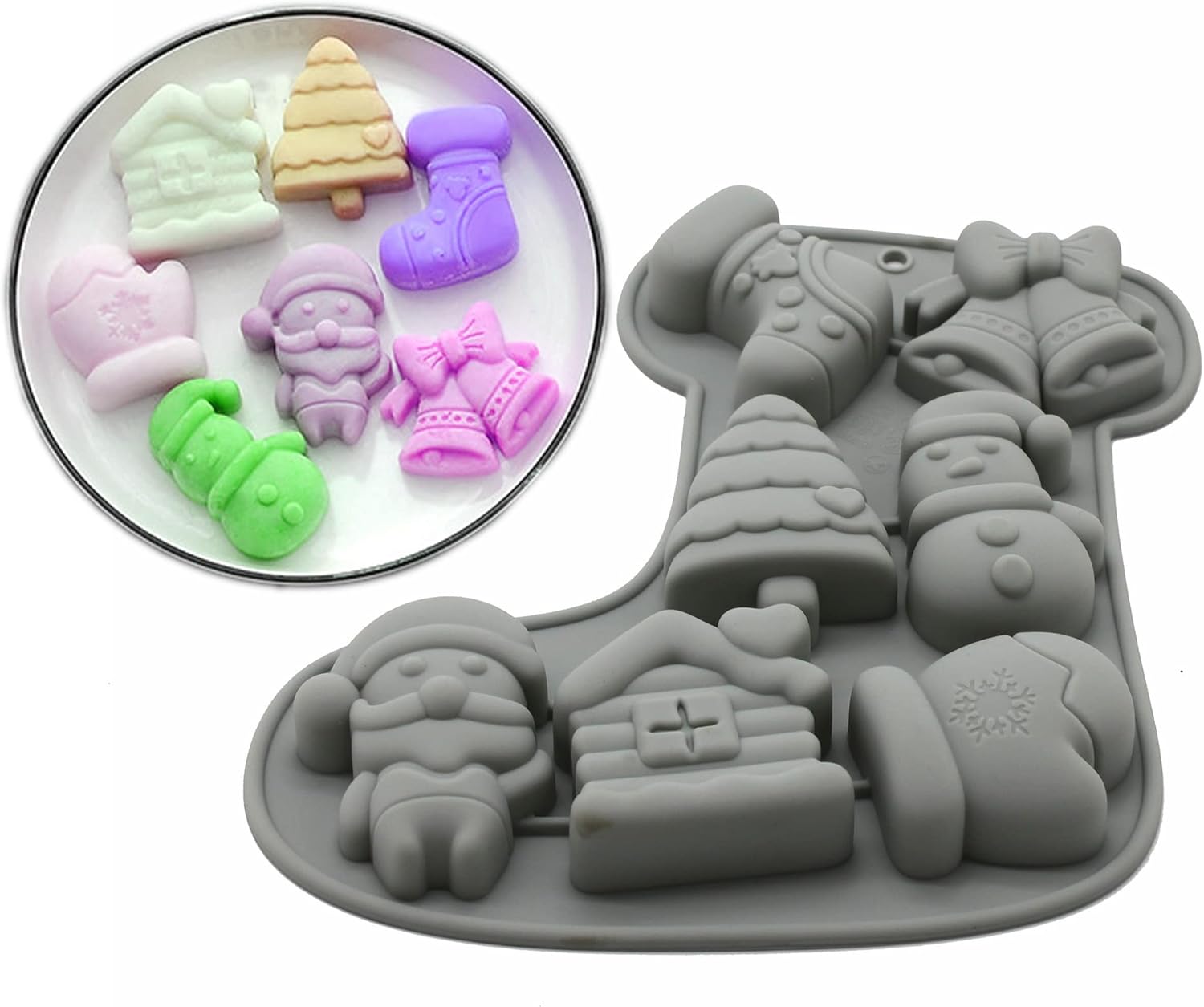 Amazon.com: X-Haibei Christmas Holiday Tree Bell Sock Santa Claus CP ...