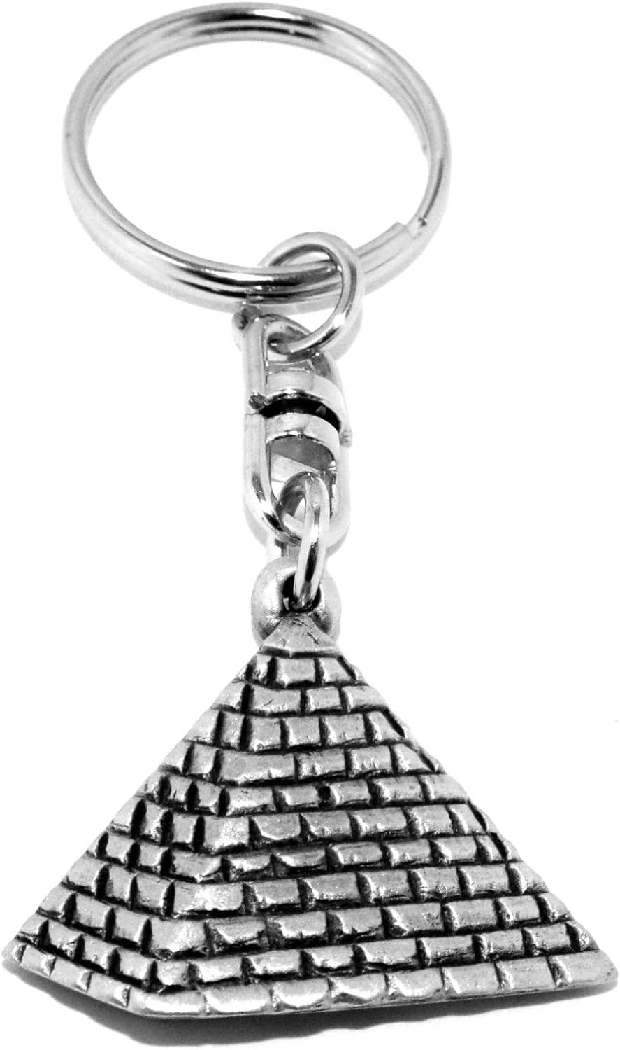 Egyptian Pyramid Pewter Keyring in Gift pouch : Amazon.co.uk: Fashion