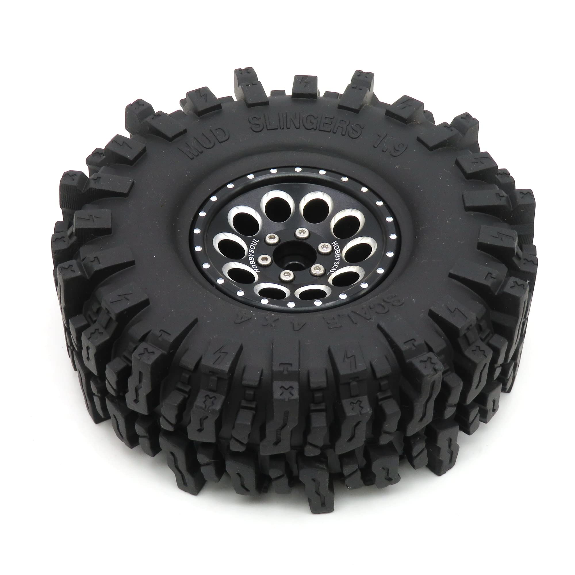 1.9 Beadlock Wheels 120mm Mud Slingers HOBBYSOUL 1.9 Beadlock Wheels ...