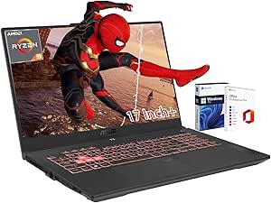 Amazon.com: ASUS TUF A17 Gaming Laptop, 17.3” FHD 144Hz Display, AMD Ryzen 9 7940HS, ‎64 GB DDR5 ...