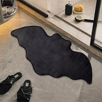 Amazon.com: S-SNAIL-OO Halloween Bat Bath Mat 36x20 in Gothic Home ...