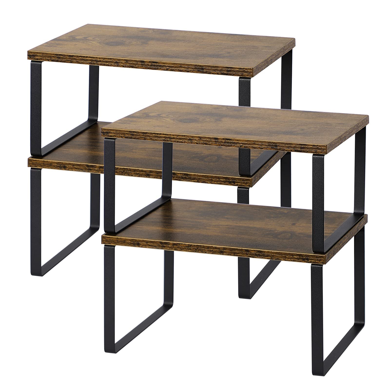 Snapklik.com : Kitchen Cabinet And Counter Shelf Organizer, Shelf Riser ...