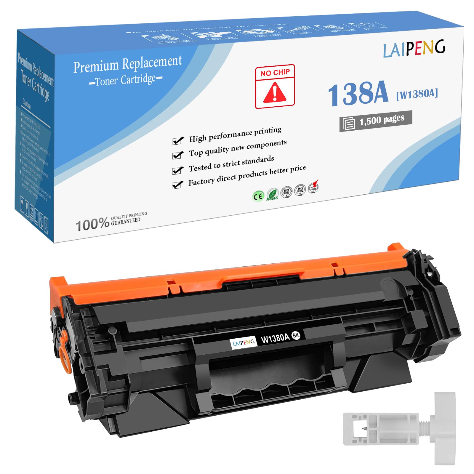 [without Chip,with Tools] Compatible 138A W1380A (138X W1380X ) Toner ...