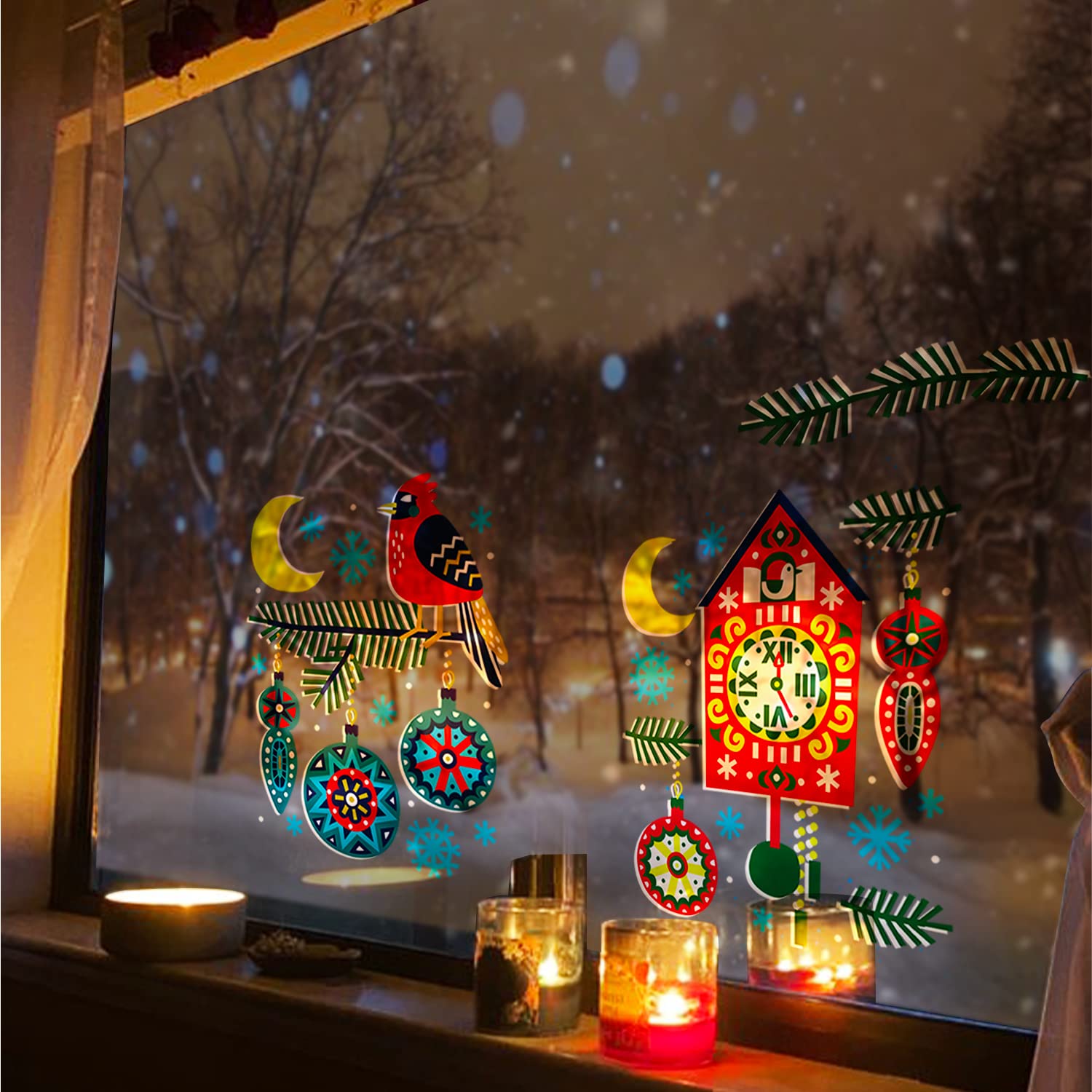 Amazon.com: funlife Double-Sided Stained Glass Window Film, Watercolor ...