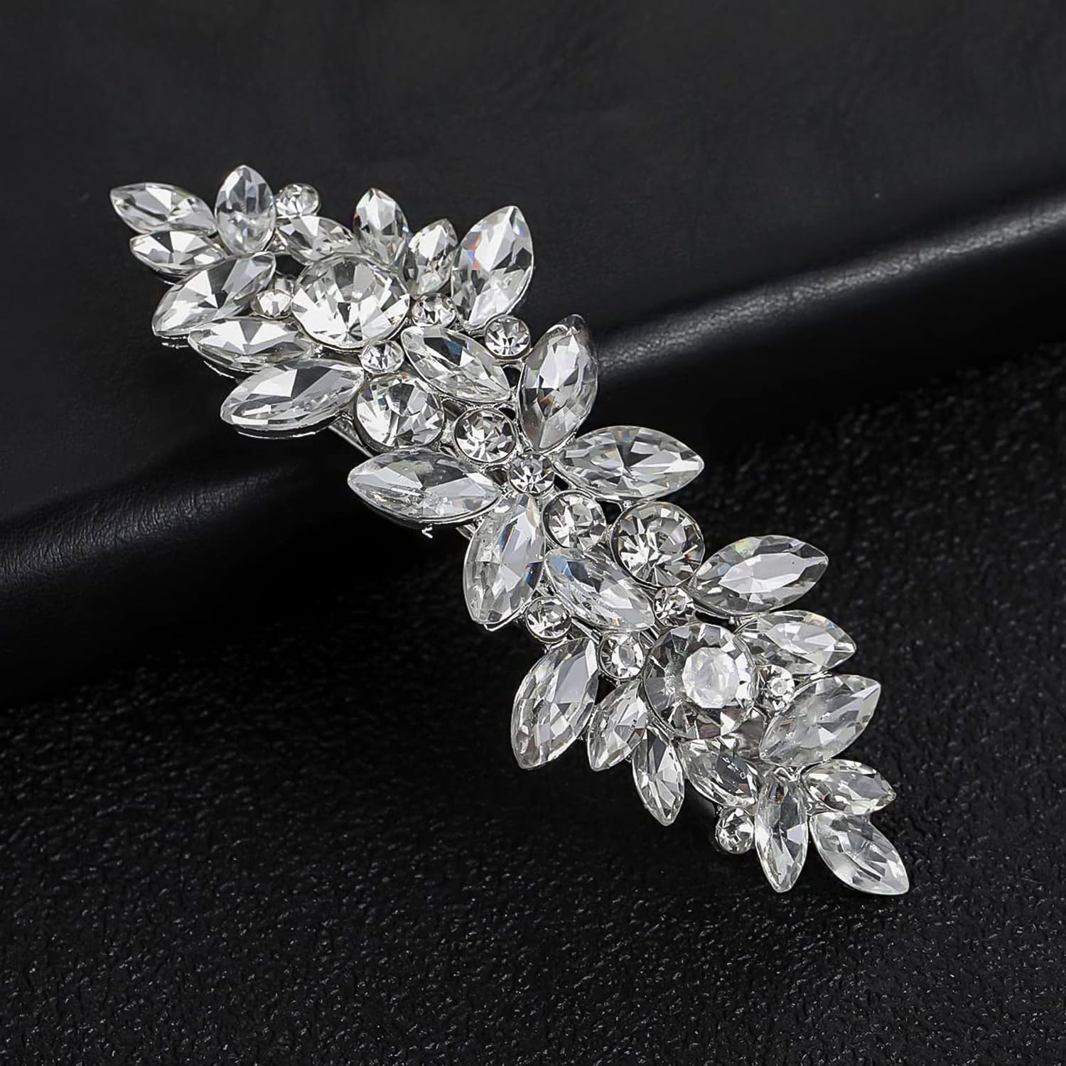 Amazon.com : 2PCS Rhinestone Hair Clips Crystal Flower Hair Clip ...