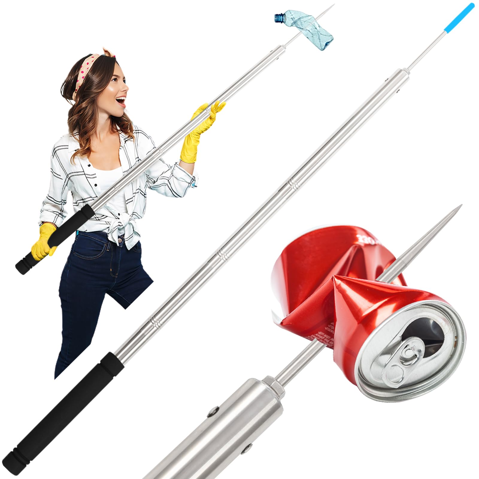 Amazon.com: Frebuta Trash Picker Upper Grabber Extra Long,62 Inch Trash ...