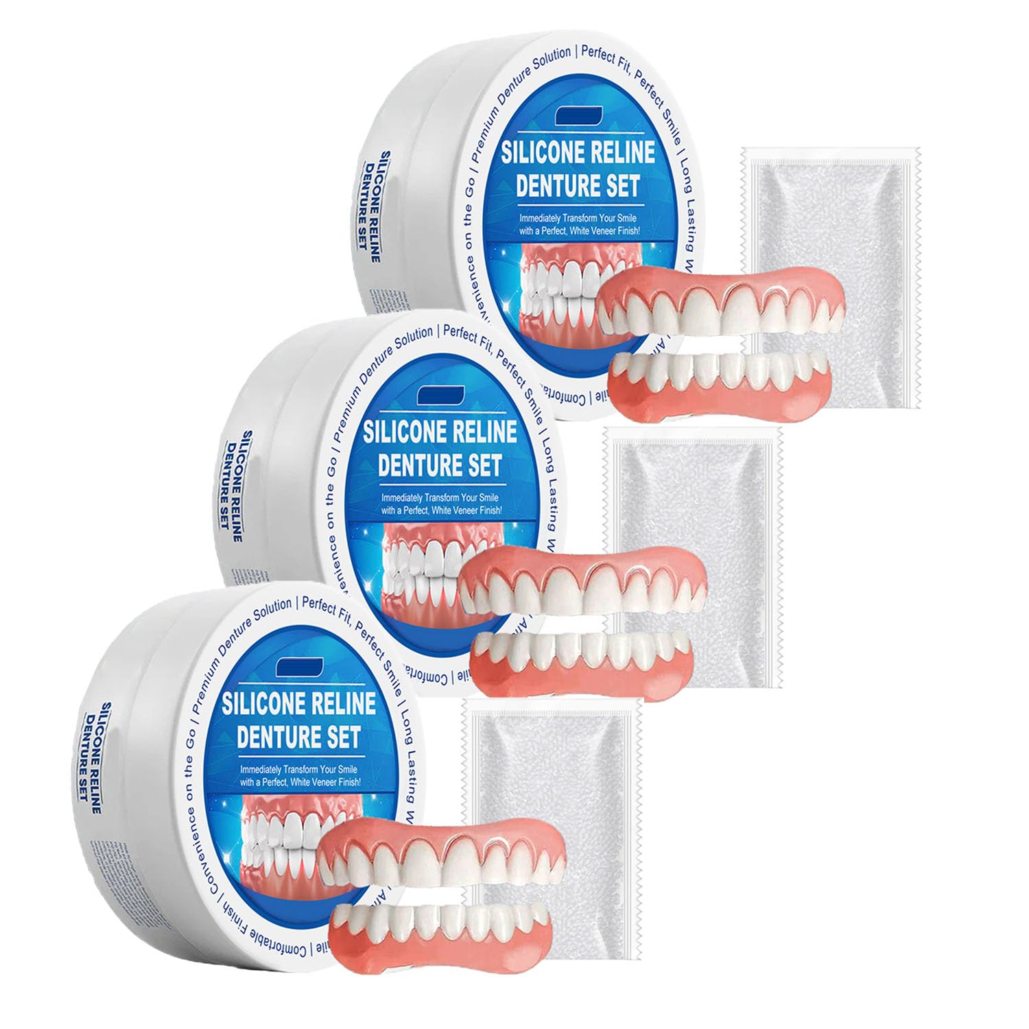 Amazon.com: Silicone Restyle Prothese Set, Silicone Reline Denture Set ...