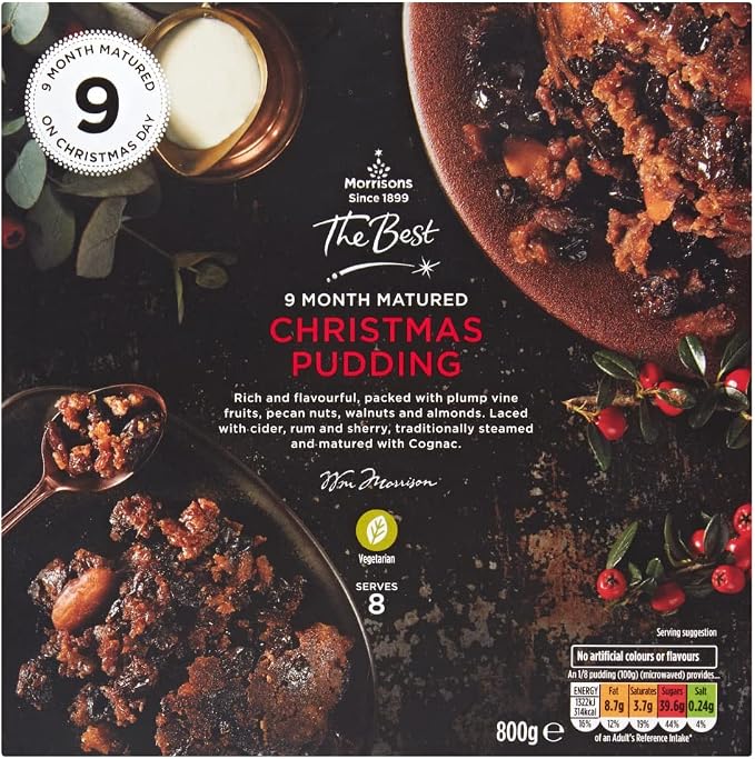 Morrisons The Best Christmas Pudding, 800g : Amazon.co.uk: Grocery
