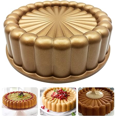 Amazon.com: WBJKZJD Charlotte Cake Mold, 9 Inch Cake Pan Aluminium ...