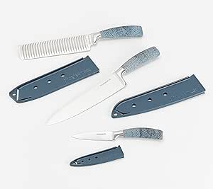 Amazon.com: Blue Jean Chef 3-Piece Forged Cutlery Set with Sheaths ...