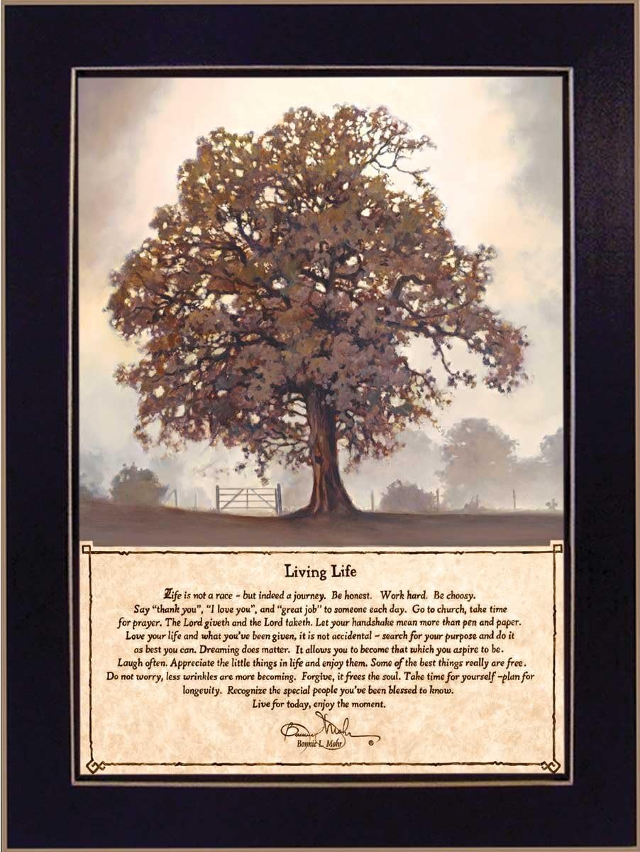 Amazon.com: "Living Life" By Bonnie Mohr, Printed Wall Art, Ready To ...