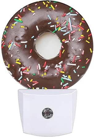 EKOBLA Chocolate Donuts Night Light, Donut Desserts Snacks Night Lights ...