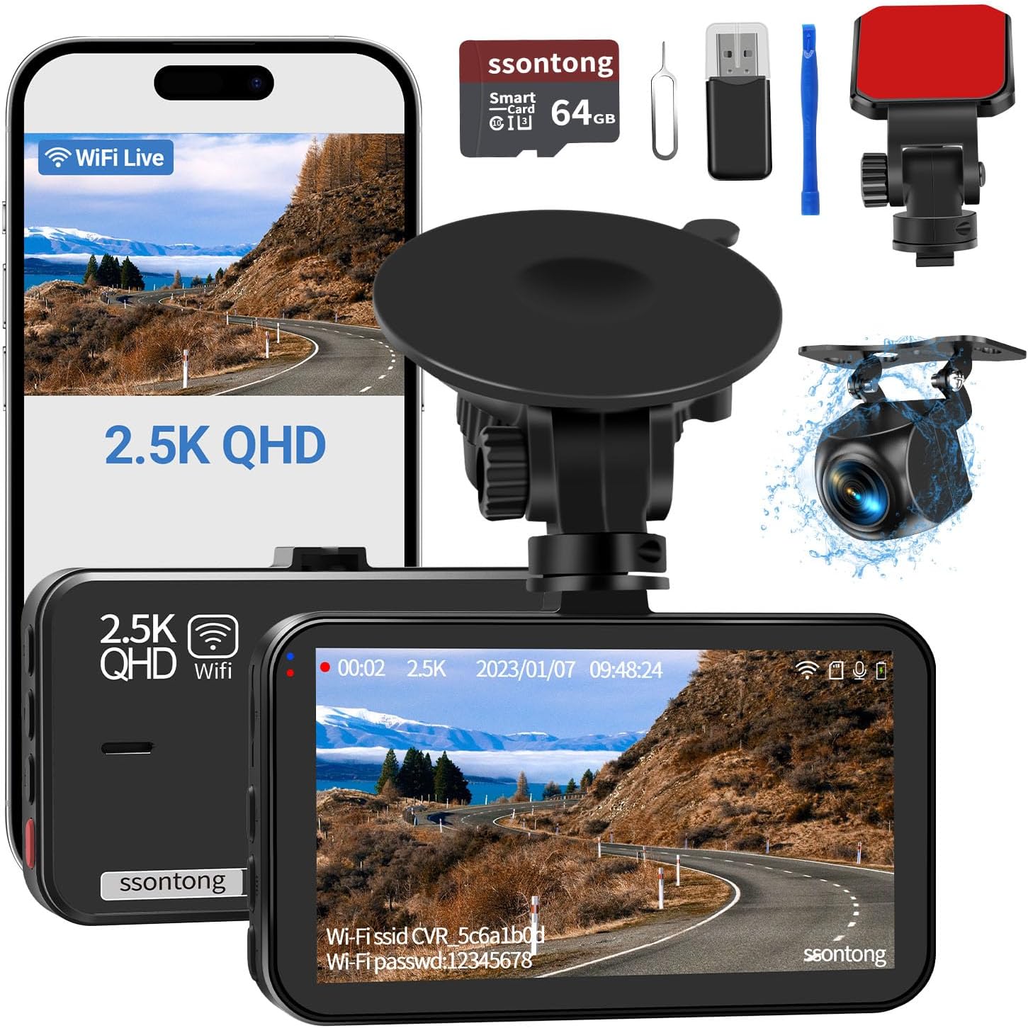 Nextbase 222XR Dash Cam Front and Rear Full 1080p/30fps HD Recording in ...