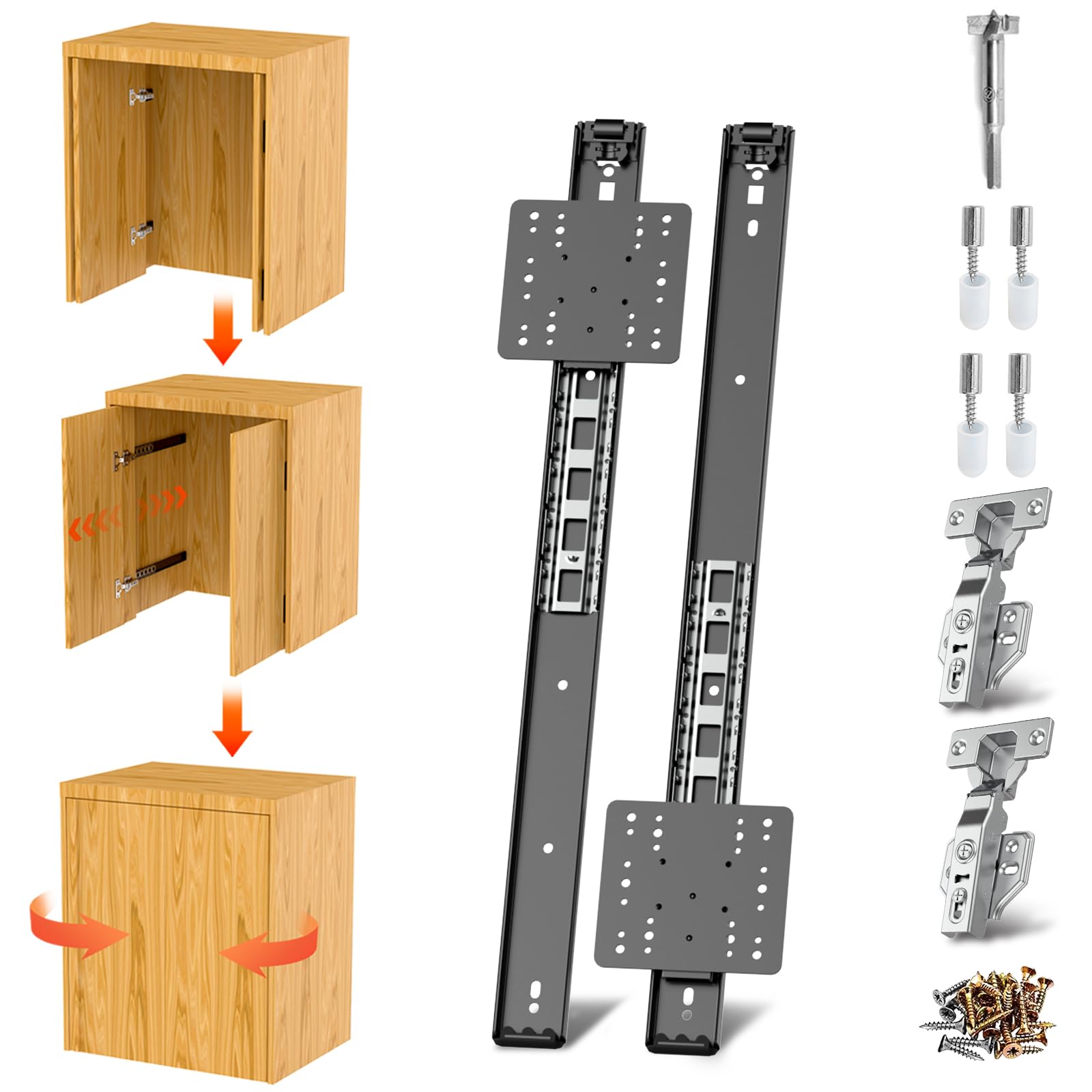 Snapklik.com : Lipshome Pocket Door Slides, Cabinet Pocket Door Slide ...