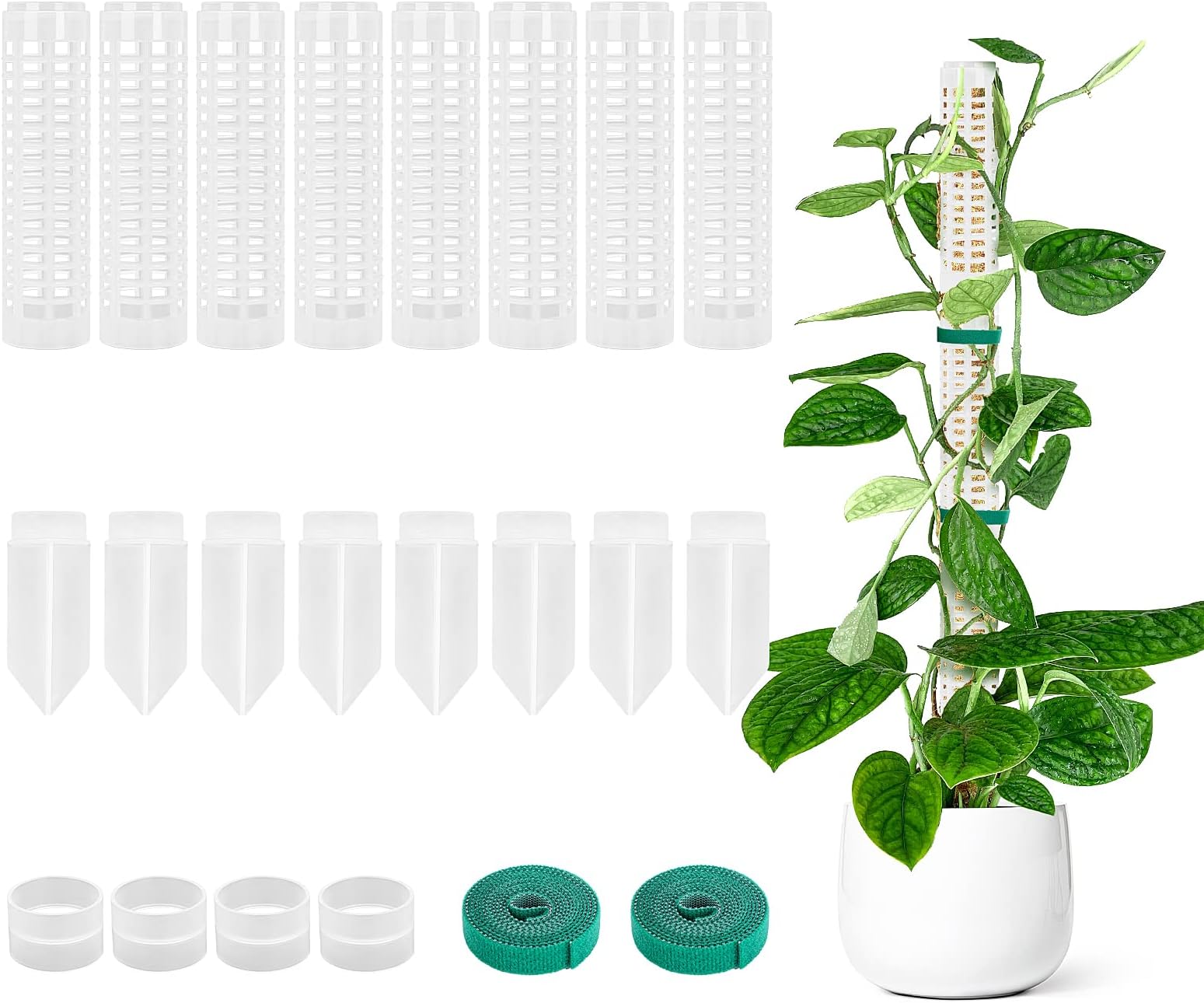 Amazon.com : GROWNEER Plastic Moss Pole for Plants Monstera, Stackable ...