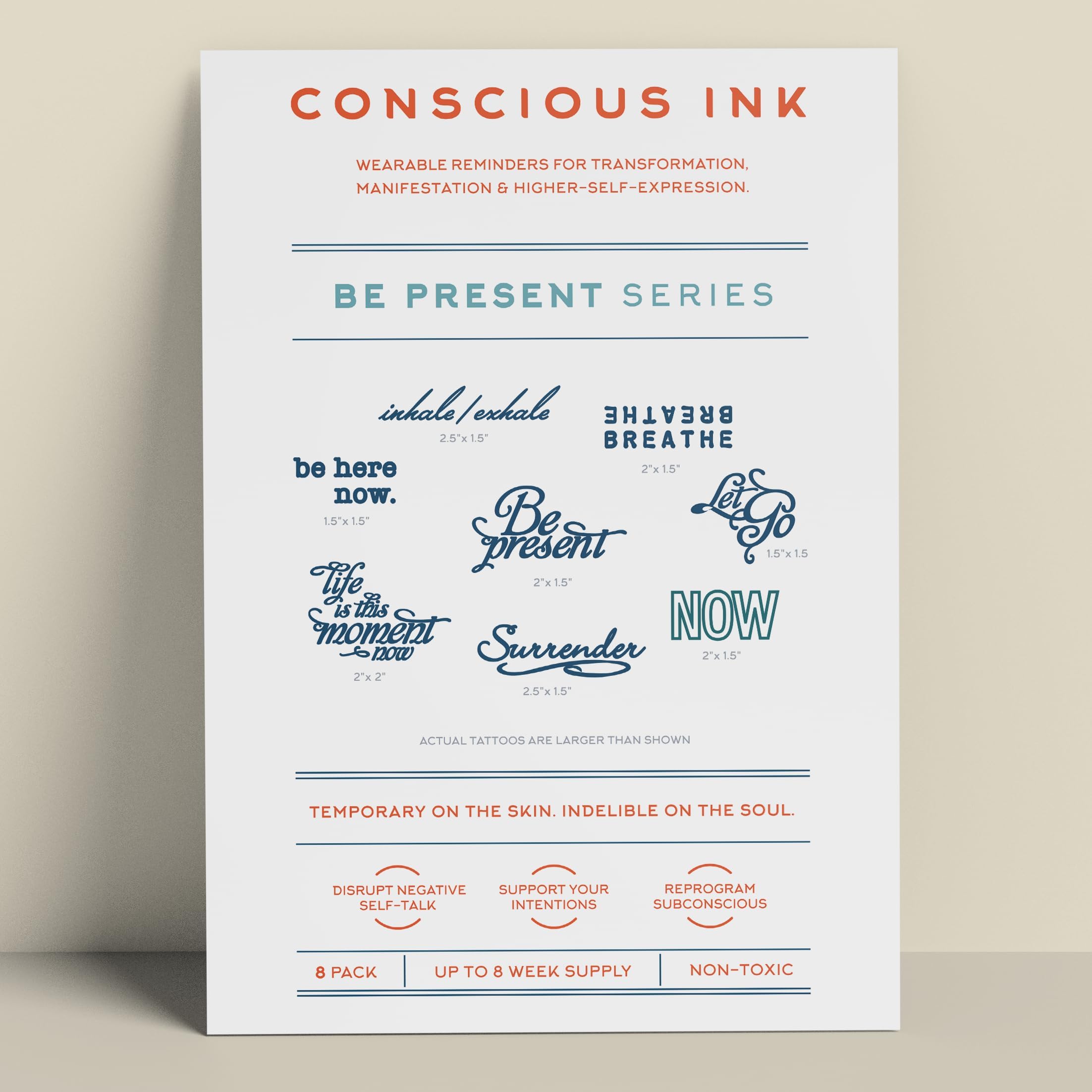 Amazon.com : Conscious Ink Manifestation Tattoo 10-Pack "I Am Enough ...