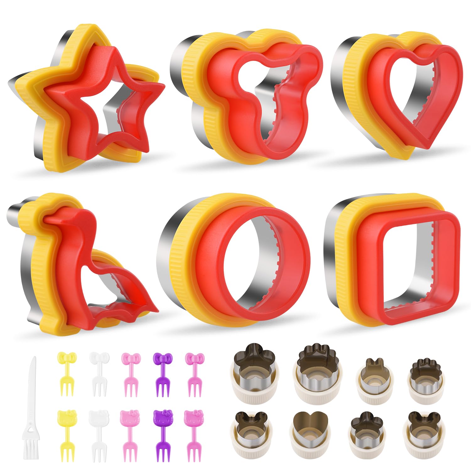 Amazon.com: Sandwich cutter Set, Large Pancake Maker with Heart, Square ...