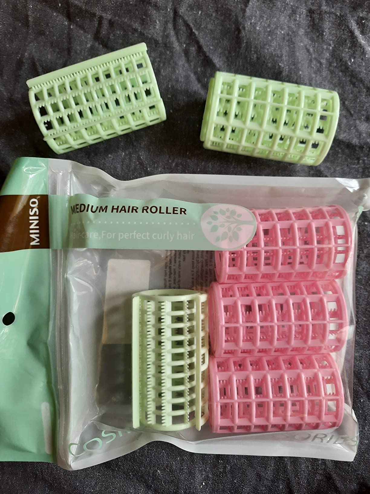 MINISO 6PCS Large Hair Roller Curling Tools Salon Hairdressing Curlers ...