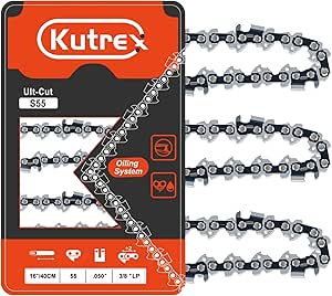 Amazon.com: Kutrex 16 Inch Chainsaw Chain, 3/8" LP Pitch, 050" Gauge ...