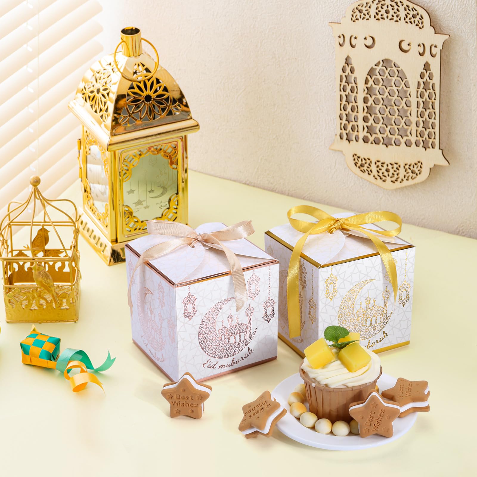 Snapklik.com : 20Pcs Eid Mubarak Boxes Eid Snack Boxes Ramadan Boxes ...